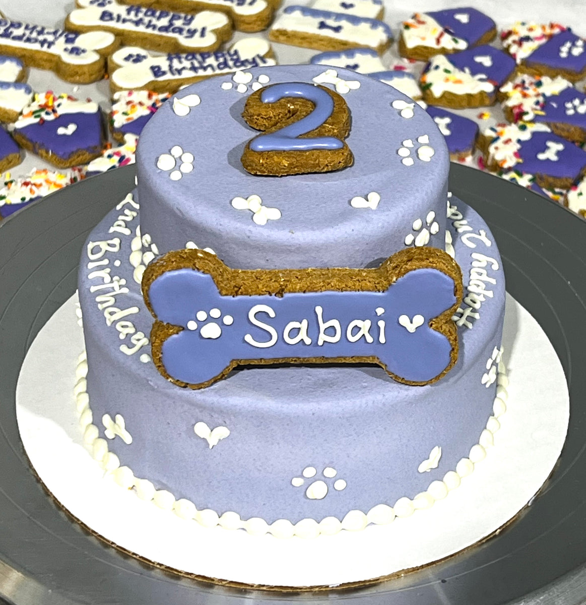 Two Tiered Celebration Cake – Bones Dog Bakery
