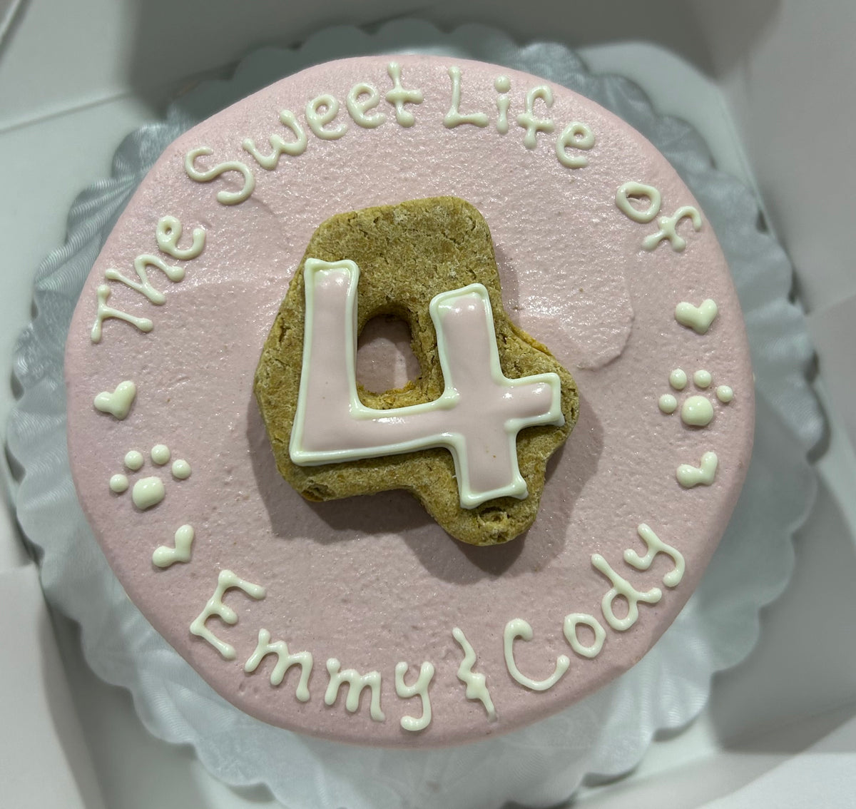 Pink Celebration Cake – Bones Dog Bakery